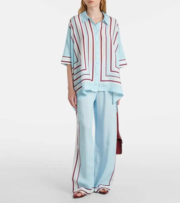 Simkhai Bowman Printed Oversized Shirt - Blue