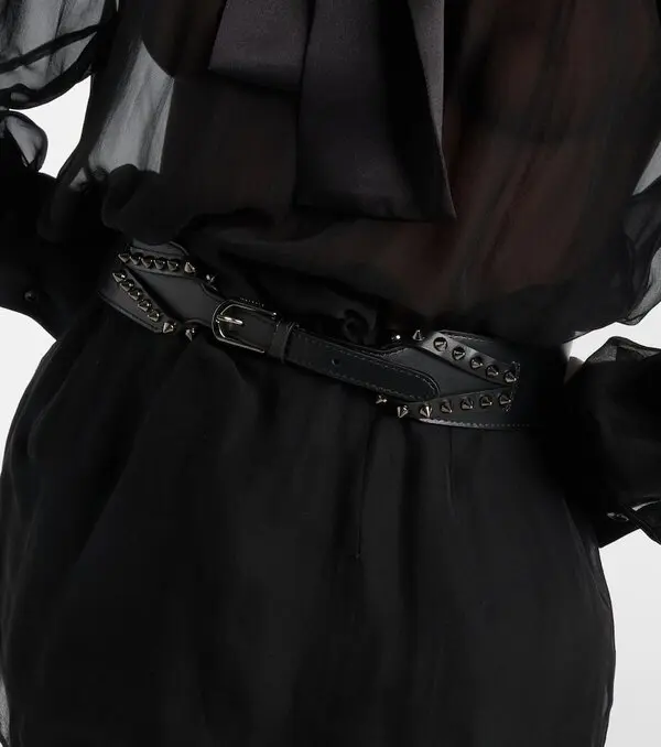 CHRISTIAN LOUBOUTIN Cabata Studded Leather Belt