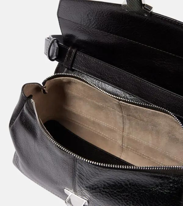 LEMAIRE Gear Leather Shoulder Bag - Brown