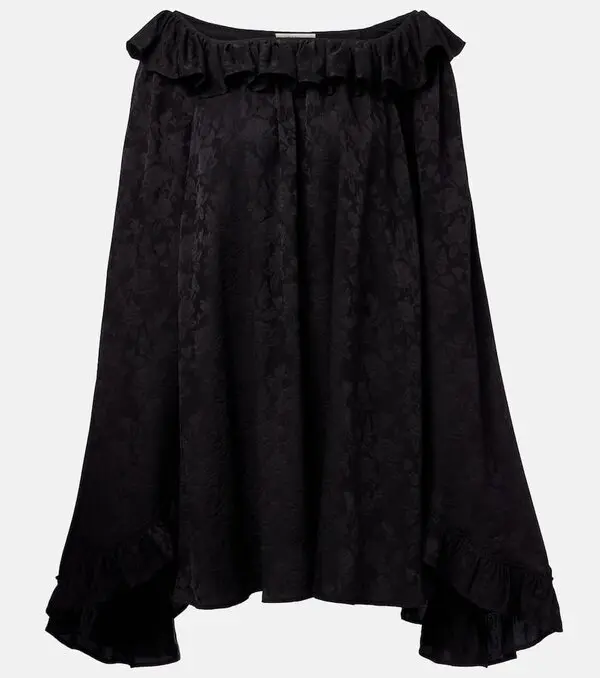Chloé Ruffled Jacquard Silk Minidress