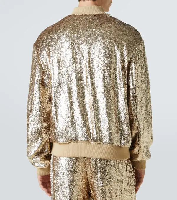 Dries Van Noten Sequined Bomber Jacket