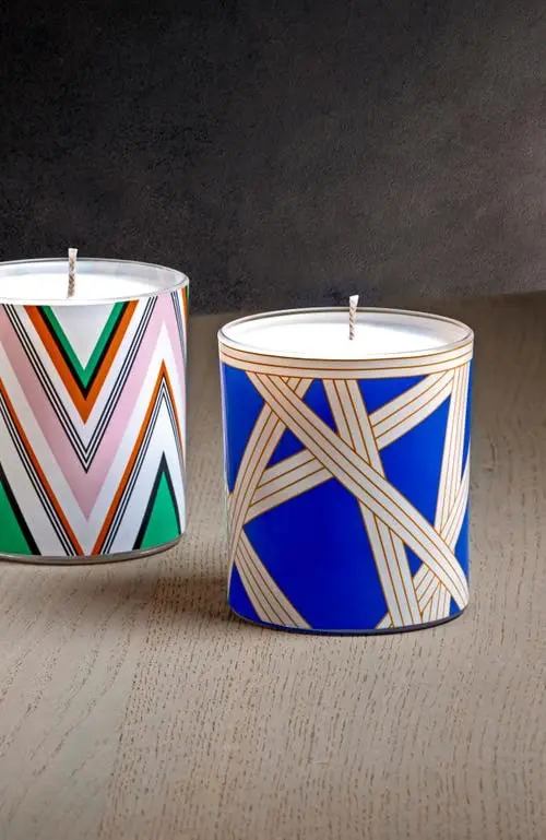 MISSONI HOME TABLEWARE Scented Candle Nastri 220gr Bicolore 2 Diam. 3.3