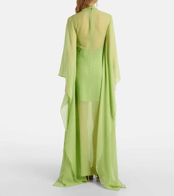 TALLER MARMO Lanzarote Semi-sheer Silk Kaftan
