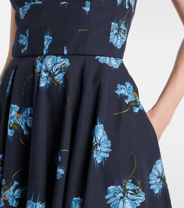 EMILIA WICKSTEAD Floral Cotton Midi Dress
