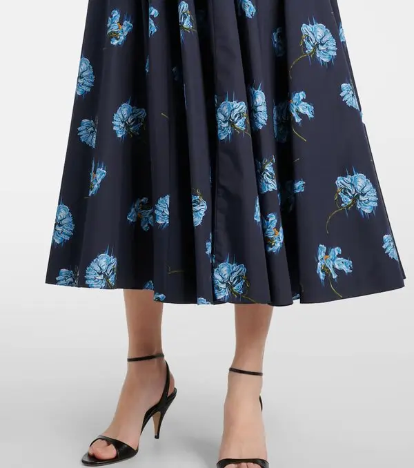 EMILIA WICKSTEAD Floral Cotton Midi Dress