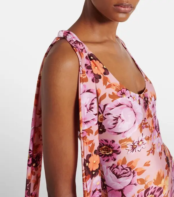 Chloé Floral Knot-detail Swimsuit