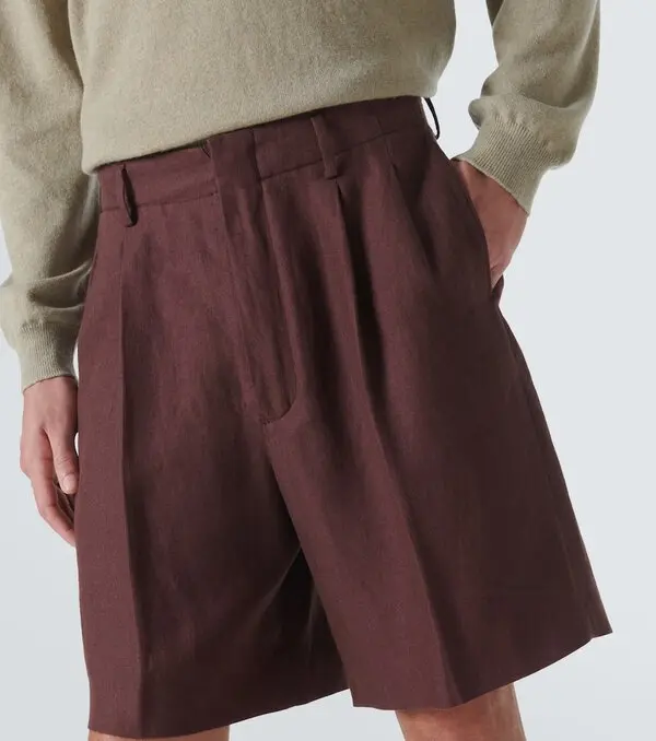 Loro Piana Joetsu Linen Bermuda Shorts