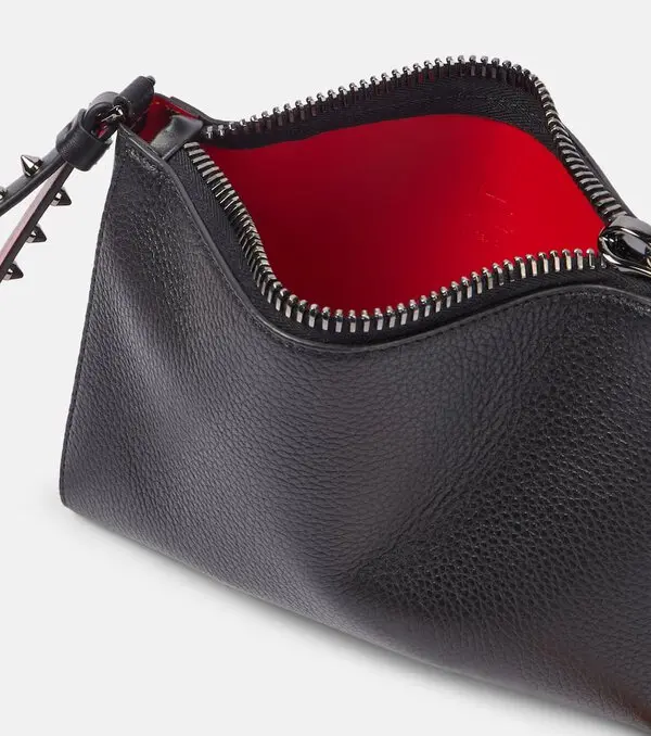 CHRISTIAN LOUBOUTIN Cabata Mini Studded Leather Pouch - Black