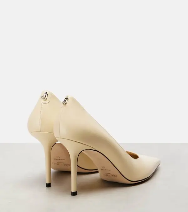 JIMMY CHOO Love 85 Leather Pumps - White