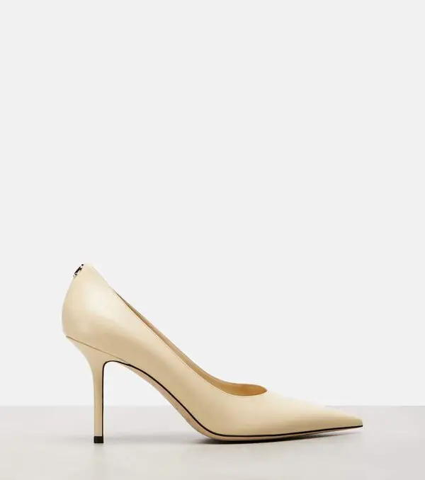 JIMMY CHOO Love 85 Leather Pumps - White