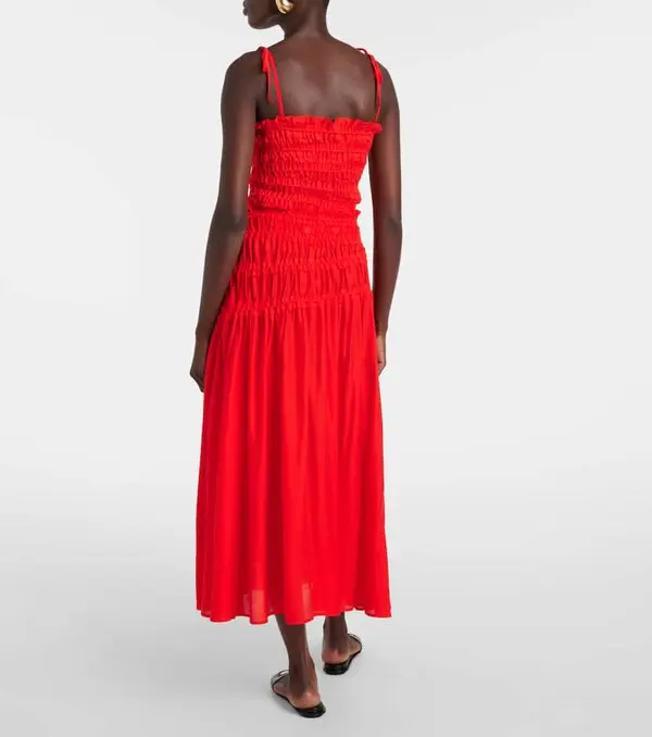 Tory Burch Smocked Midi Skirt