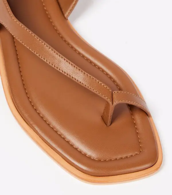 A.emery Heidi Leather Lace-up Sandals - Brown