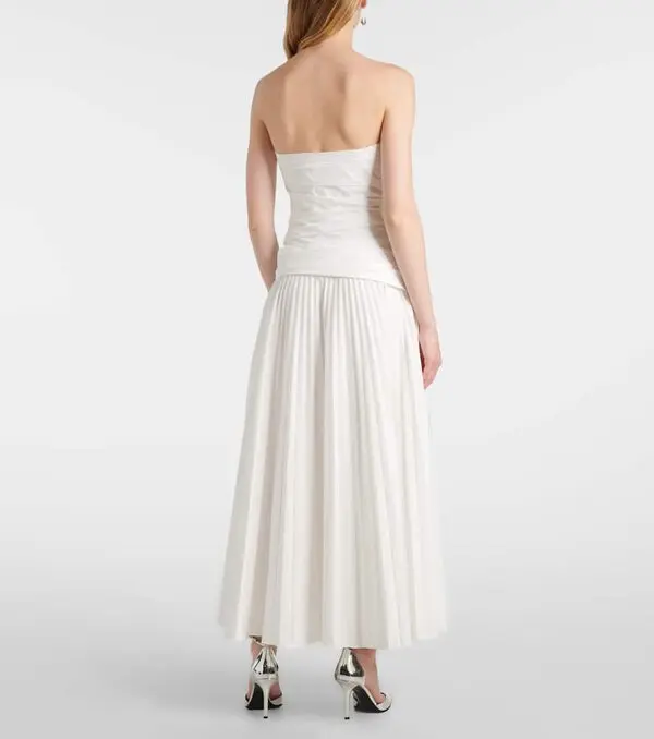 Simkhai Arie Strapless Cotton-blend Midi Dress