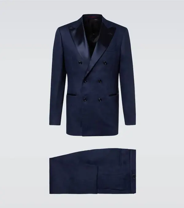 Brunello Cucinelli Double-breasted Linen Tuxedo