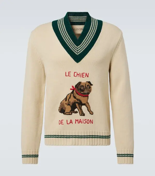 Valentino Garavani Wool Jacquard Sweater
