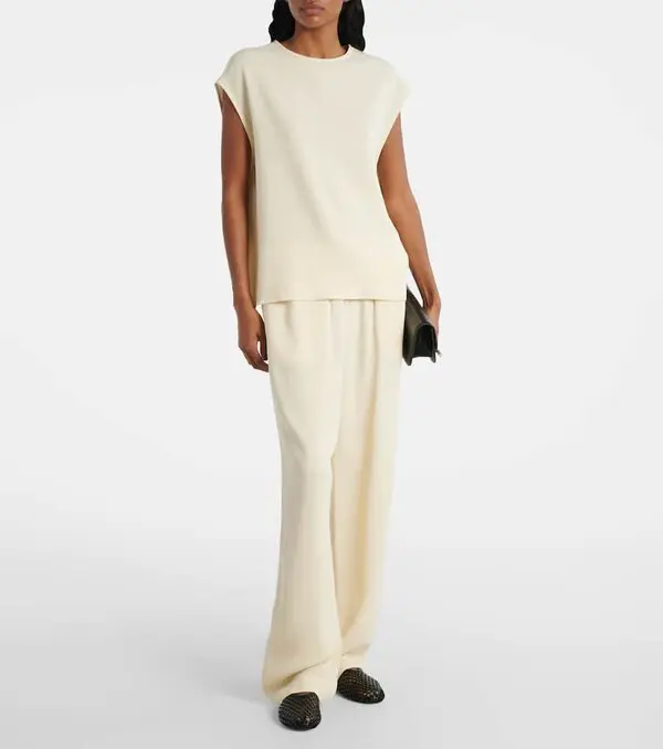 Asceno Aurelia Wide-leg Pants - Beige