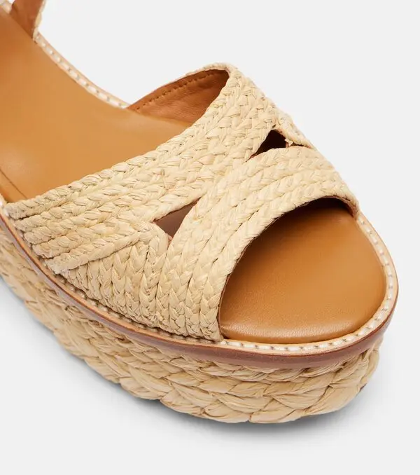 Clergerie Arty Raffia Platform Sandals