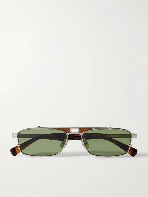 BRUNELLO CUCINELLI EYEWEAR Paloma Aviator-style Acetate And Titanium Sunglasses - Yellow