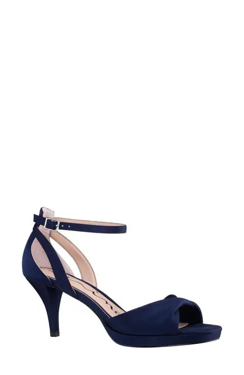 Nina Briza Platform Sandals - Navy