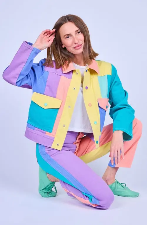 MOKUYOBI Color Blocked Denim Jacket - Stellar Night