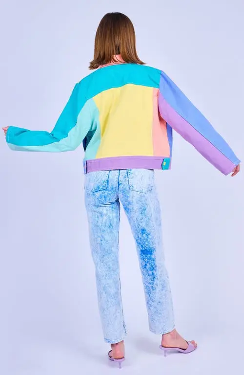 MOKUYOBI Color Blocked Denim Jacket - Stellar Night