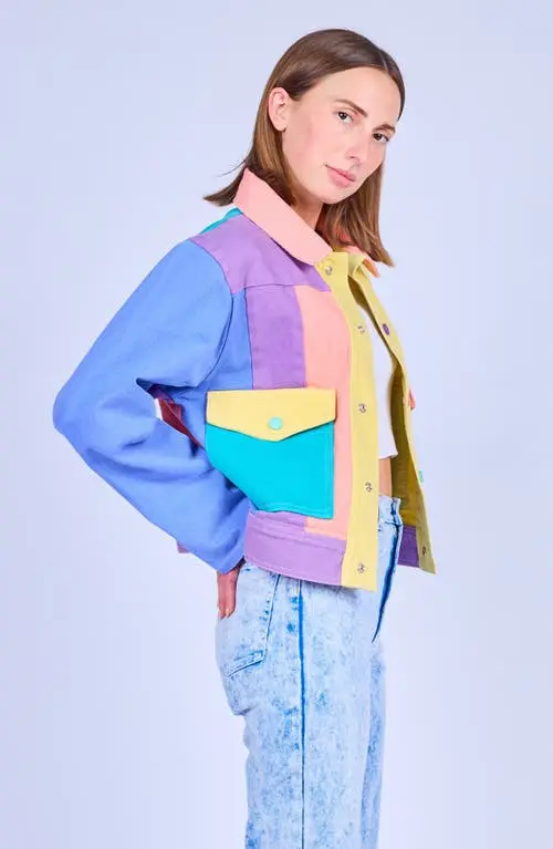 MOKUYOBI Color Blocked Denim Jacket - Stellar Night