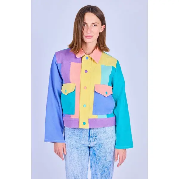 MOKUYOBI Color Blocked Denim Jacket - Stellar Night