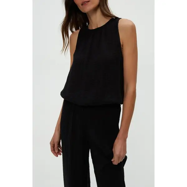 Michael Stars Janelle Tie Neck Tank - Black