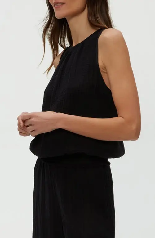 Michael Stars Janelle Tie Neck Tank - Black