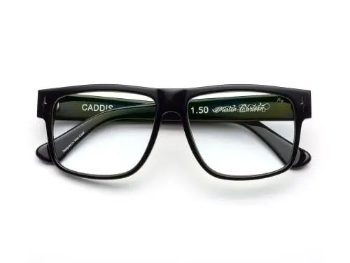 CADDIS Mister Cartoon Reading Glasses - Gloss Black