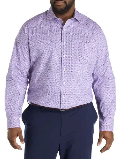 SYNRGY BY DXL Big & Tall Performance Dress Shirt - Fuchsia