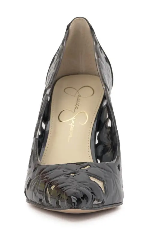 Jessica Simpson Erinia Pointed Toe Pump - Black Patent