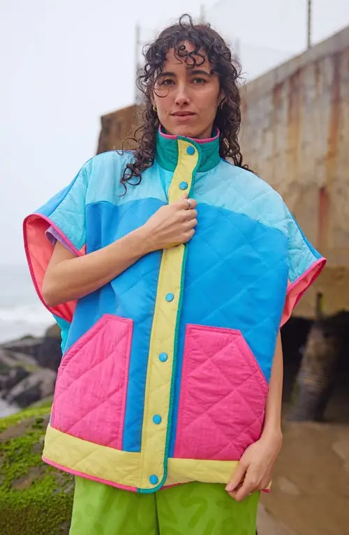 MOKUYOBI Quilted Poncho Vest