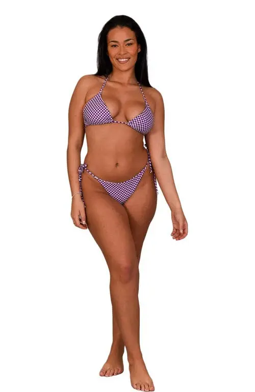 OOSC Checkmate Tie Side Bikini Bottoms - Multi