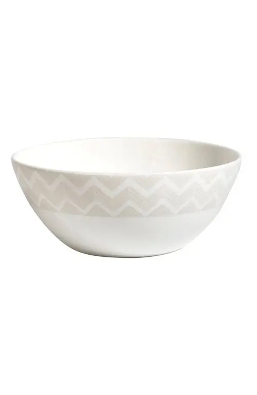 MISSONI HOME TABLEWARE Soup Bowls Zig Zag Set Of 6 Diam. 14,5* H. 2.4" - White