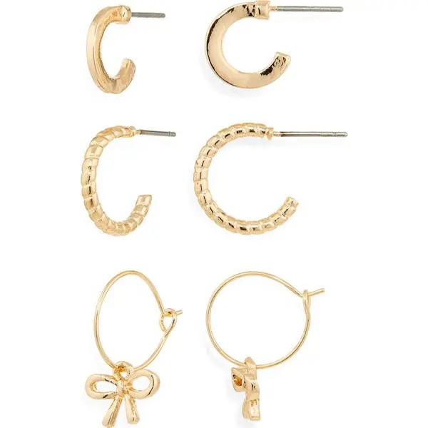 Bp. Set Of Hoop Earrings - Gold
