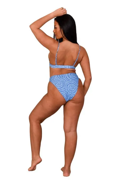 OOSC Moroccan Dream Mile High Bikini Bottoms - Blue