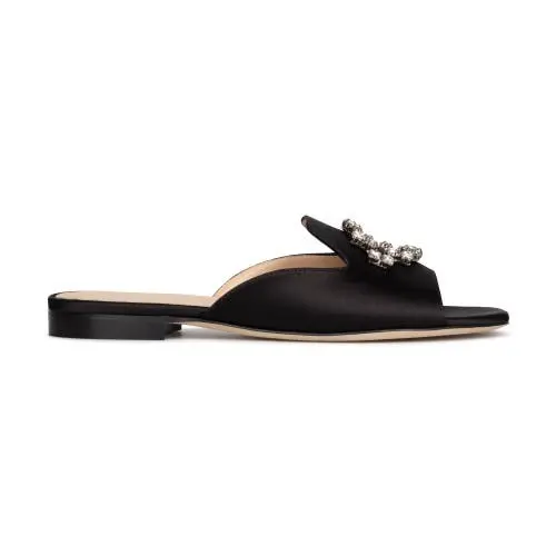 AIMEE ANN LOU Cleo Crystal Slide In Satin