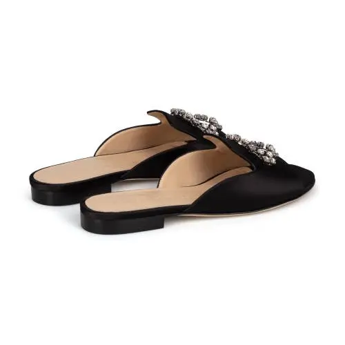 AIMEE ANN LOU Cleo Crystal Slide In Satin