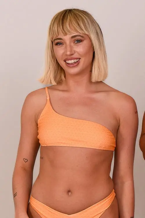 OOSC Tangerine Squeeze Cold Shoulder Bikini Top - Orange