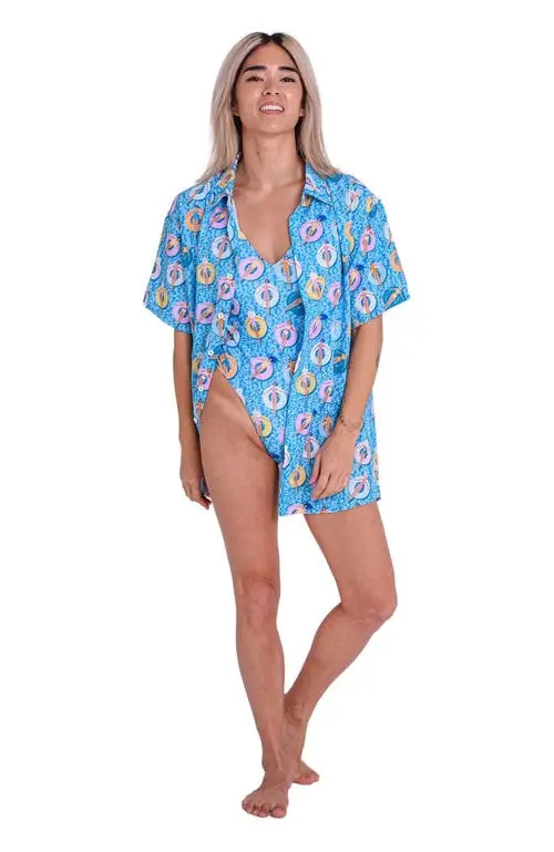 OOSC Poolside Print Short Sleeve Shirt - Multi