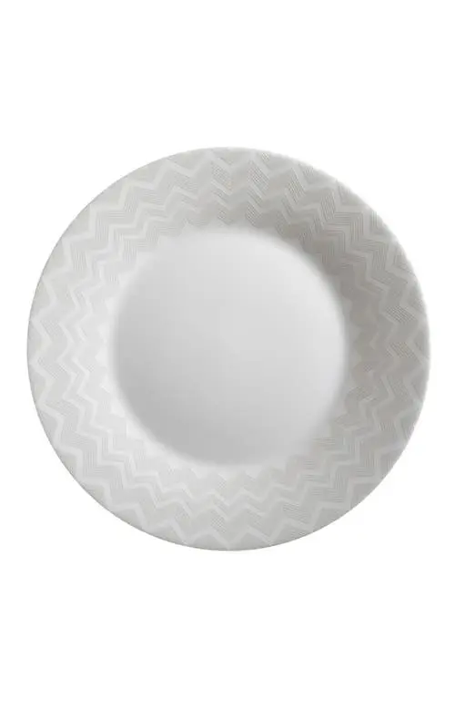 MISSONI HOME TABLEWARE Dessert Plates Zig Zag Set Of 6 Diam. 8.5" - White