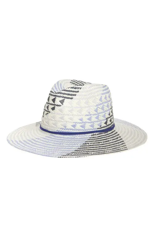 Treasure & Bond Packable Straw Panama Hat - Navy/black Combo