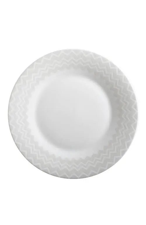 MISSONI HOME TABLEWARE Dinner Plates Zig Zag Set Of 6 Diam. 10.75" - White
