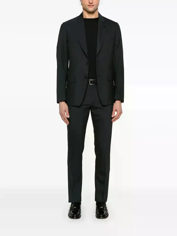 LARDINI Brooch-detail Suit - Grey