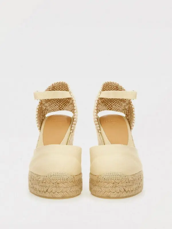 CastaÑer Wedge Espadrilles With Ankle Strap - Ivory