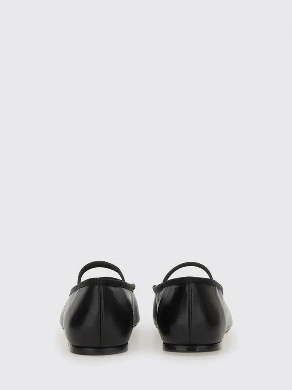Repetto Lizbeth Calfskin Mary Jane Flats With Square Toe - Black