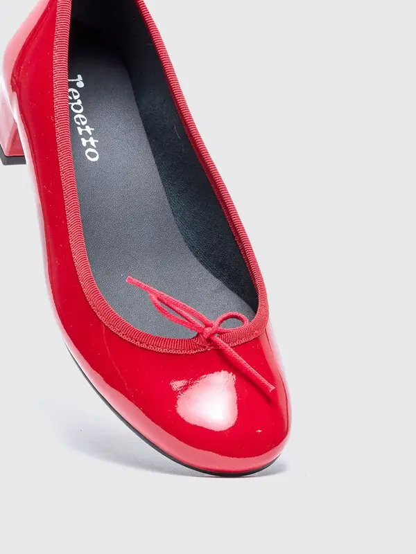 Repetto Patent Leather Ballet Flats With Bow Detailing