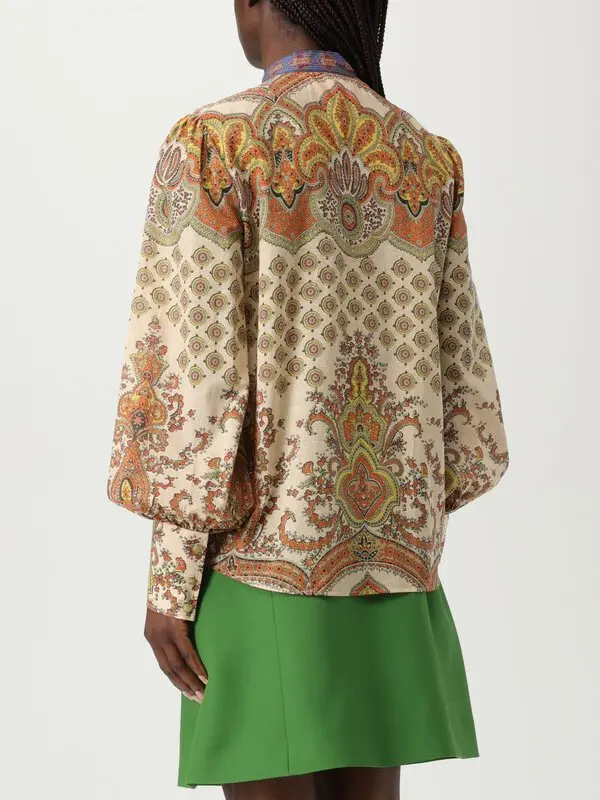 Valentino Garavani Paisley Print Tie Neck Shirt