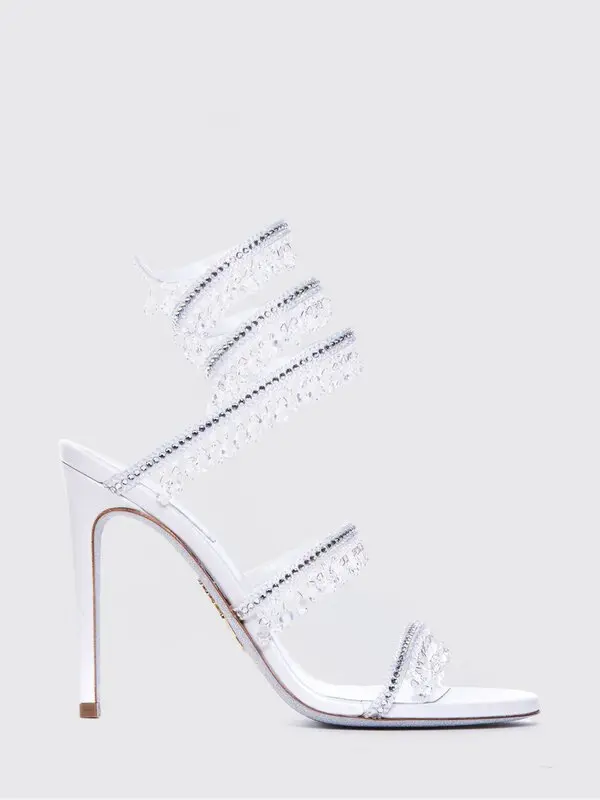Rene Caovilla Embellished Spiral Heeled Sandals